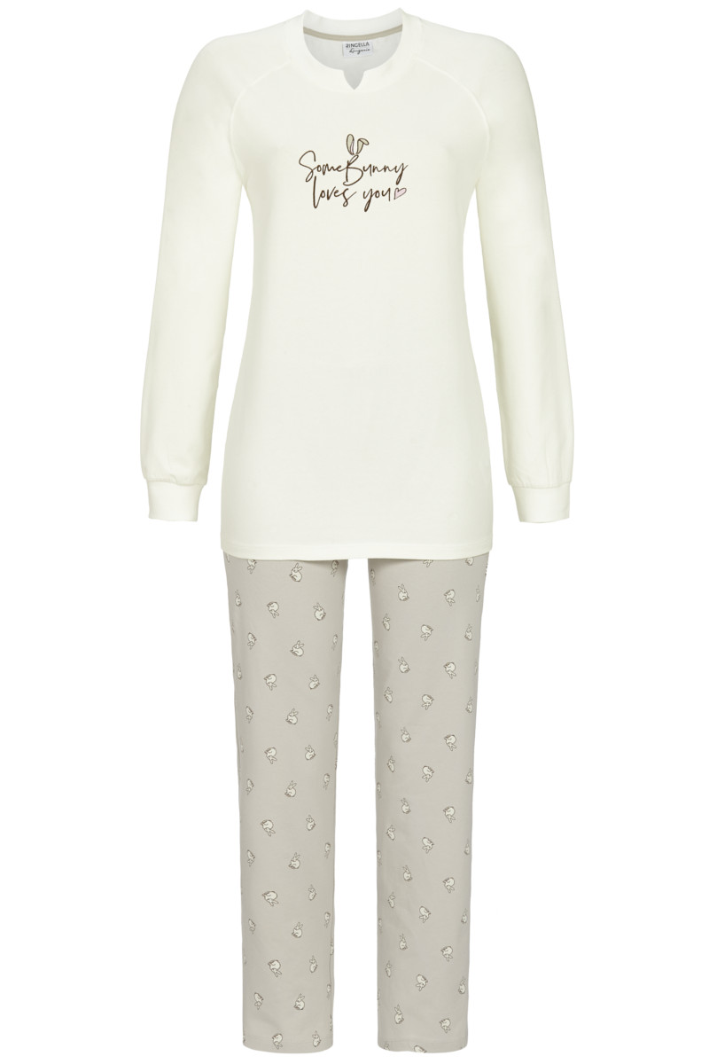 Pyjama mit Motivdruck | champagner | 40 | 2561207-130-40